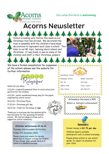 Acorns Primary School: Newsletters