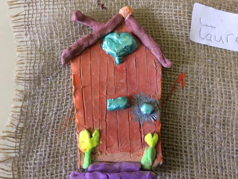 Longton Primary School: Clay doors